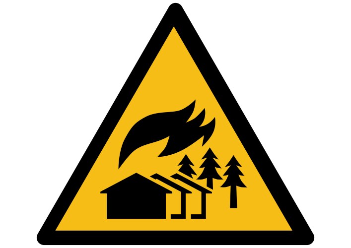 Fire sign Royalty Free Vector Image - VectorStock