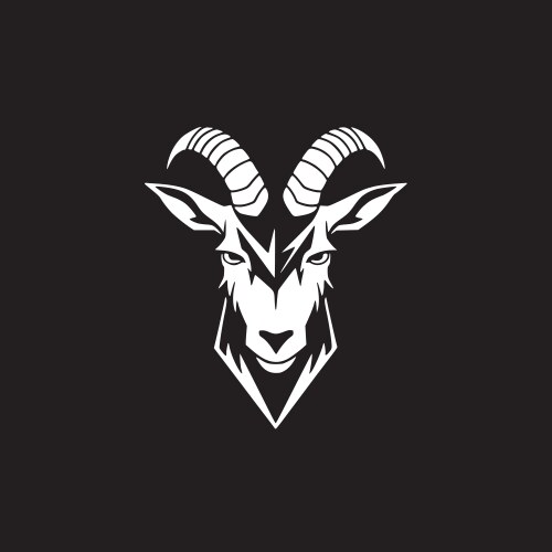 Modern goat gangster head mascot logo Royalty Free Vector