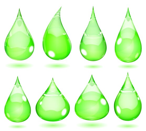 Green drop Royalty Free Vector Image - VectorStock