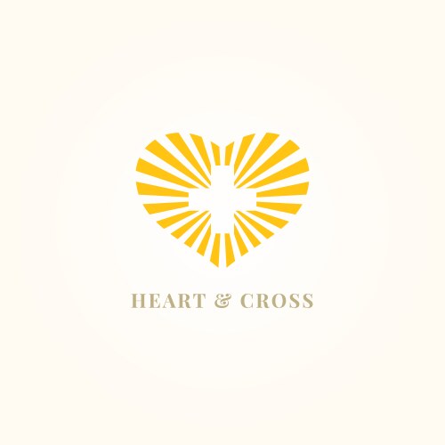 Christian cross and lantern vintage logo design Vector Image