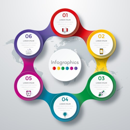 Abstract 3d tag infographics Royalty Free Vector Image