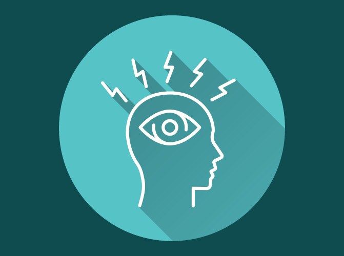 Psychotherapy icon with long shadow for graphic Vector Image