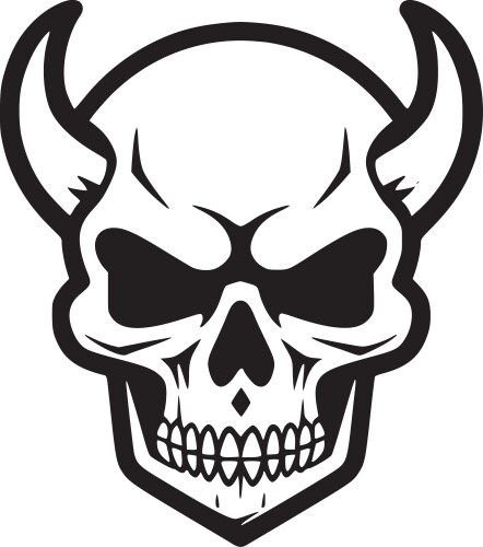 Outline human skull design Royalty Free Vector Image