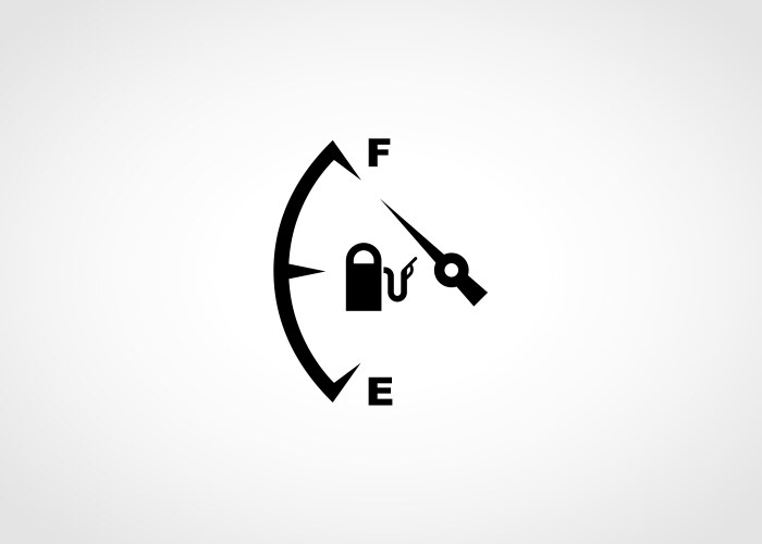 Full fuel gauge indicator icon design Royalty Free Vector