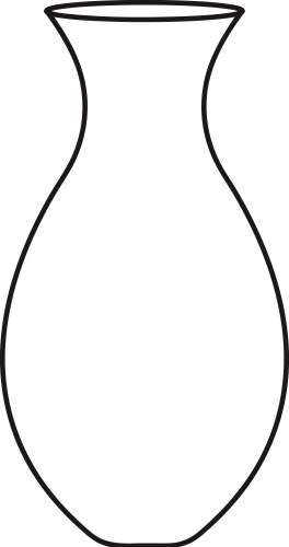 Glass vase outline Royalty Free Vector Image - VectorStock