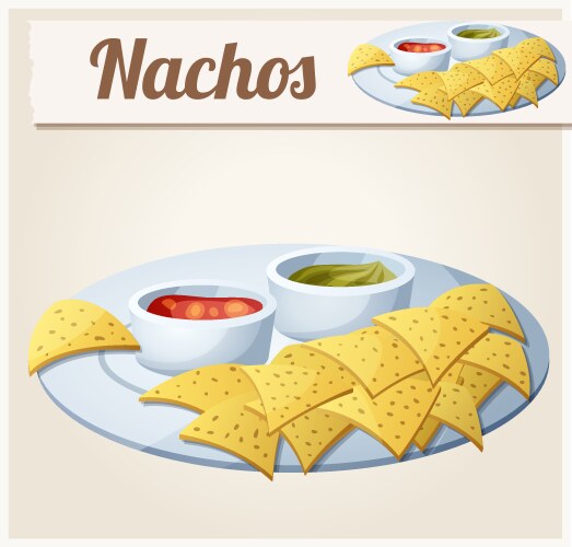 Nachos tortilla chips Royalty Free Vector Image