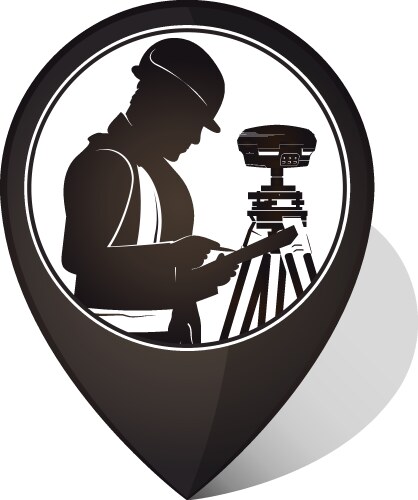 Geodetic instruments symbol for surveying Vector Image