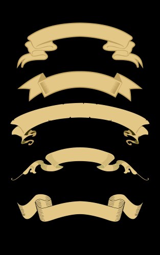 Elegant Gold Ribbon Backdrop Royalty Free Vector Image