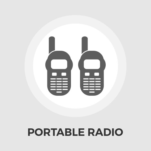 Portable handheld police radio device Royalty Free Vector