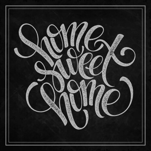 Home sweet hand lettering Royalty Free Vector Image