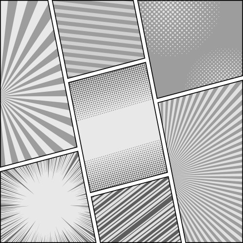 Comic book pages set Royalty Free Vector Image
