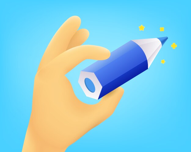 Blue Crayon Cartoon Vector Images (over 1,100)
