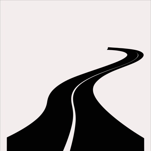 Road silhouette on a white background Royalty Free Vector