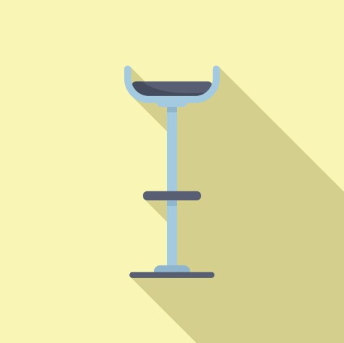 Modern bar stool standing on one leg with footrest