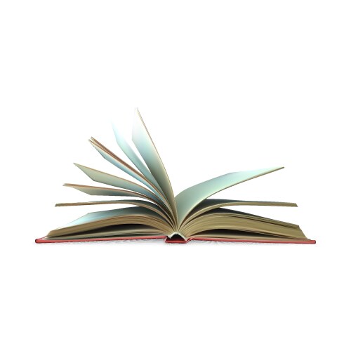 Realistic open book template with white pages Vector Image