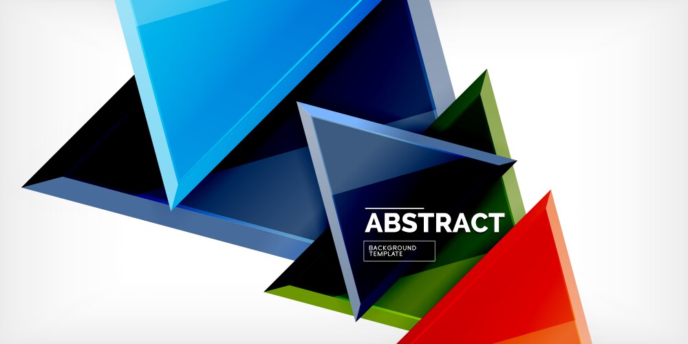 Triangle glass shapes geometric abstract Vector Image