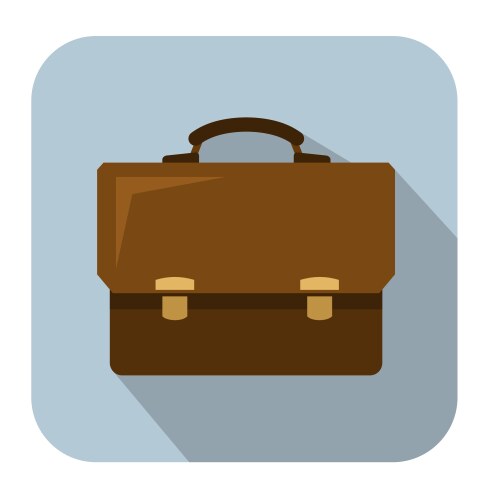 3d briefcase cartoon icon concept Royalty Free Vector Image