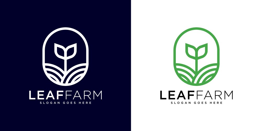 Tree leaf logo design Royalty Free Vector Image