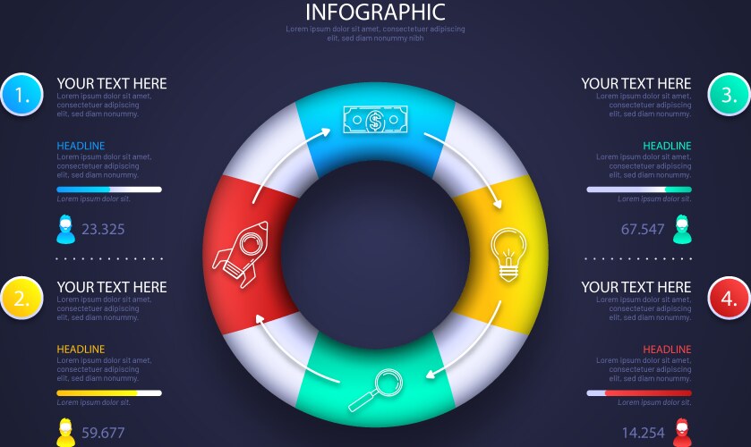 Ring infographic Royalty Free Vector Image - VectorStock