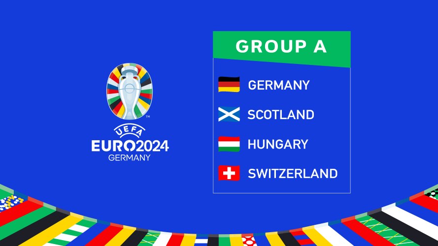 Euro 2024 germany group c ribbon flags design Vector Image
