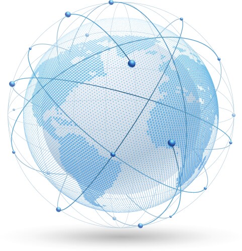 Global network background Royalty Free Vector Image