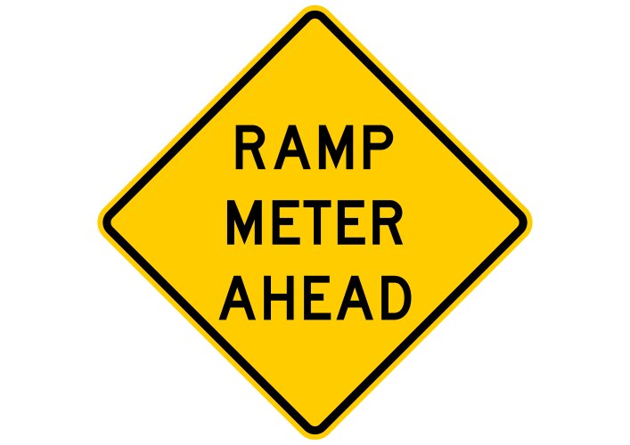 Trucks entering highway traffic road symbol sign Vector Image