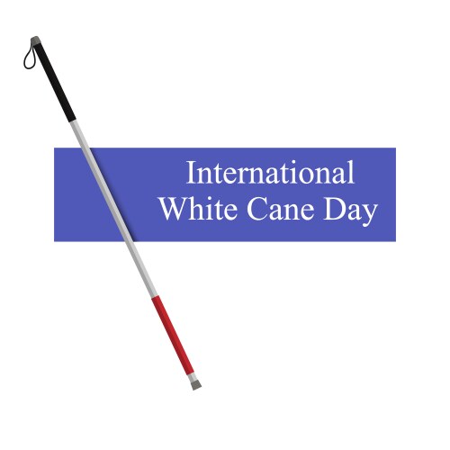 International white cane day concept banner Vector Image