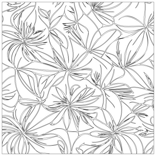 Wildflowers flower pattern outline sketch Vector Image