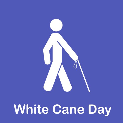 International white cane day concept banner Vector Image