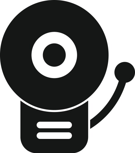 Fire alarm system icon showing emergency warning Vector Image