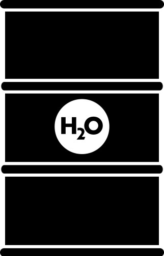 Metal barrel with warning sign icon Royalty Free Vector