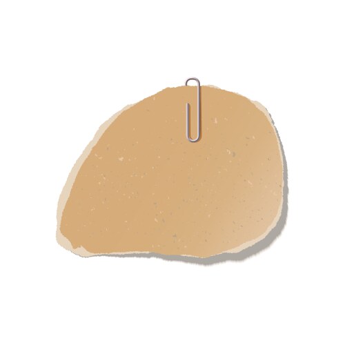 Realistic piece of torn brown paper attached Vector Image