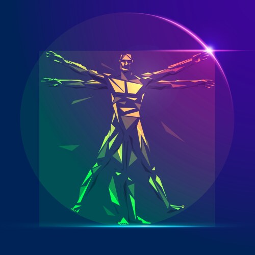 Vitruvian man Royalty Free Vector Image - VectorStock