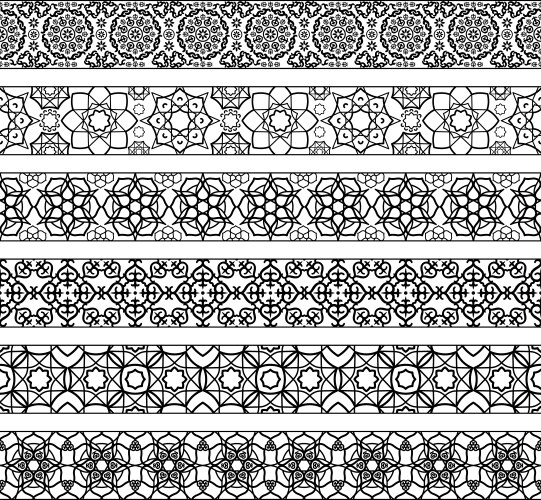 Arabic and islamic seamless border ornament Vector Image
