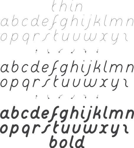 Calligraphy lettering script font a set hand Vector Image