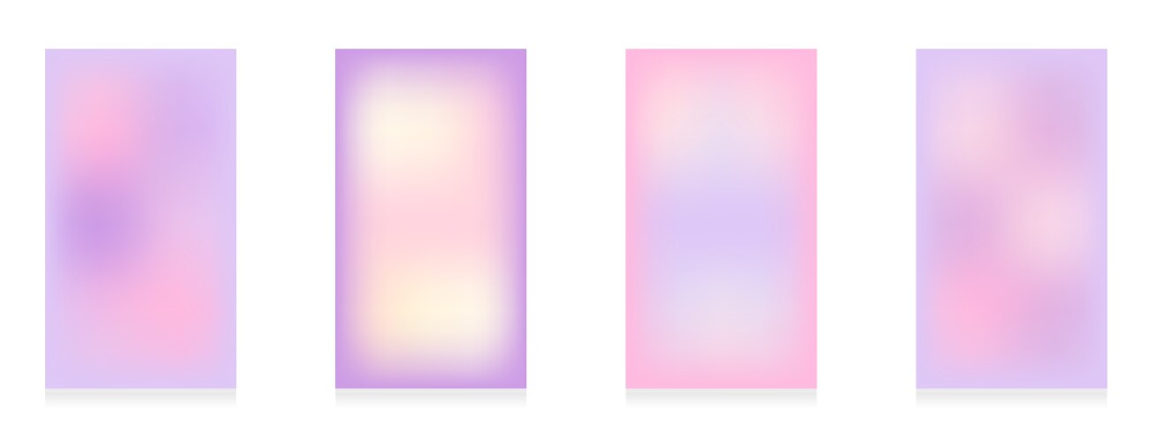 Four vertical pastel gradients with grunge Vector Image