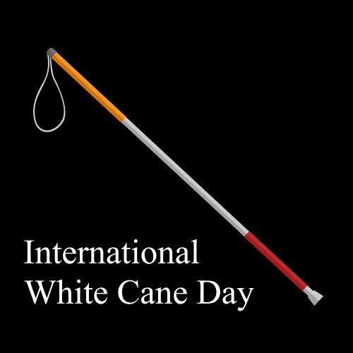 International white cane day concept banner Vector Image