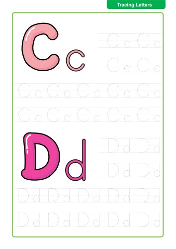 Alphabet letters tracing worksheet with l – Royalty-Free Vector ...