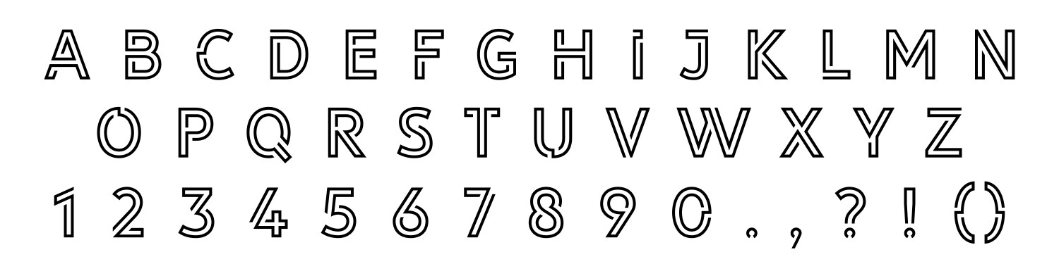 Custom construction style lettering font alphabet Vector Image
