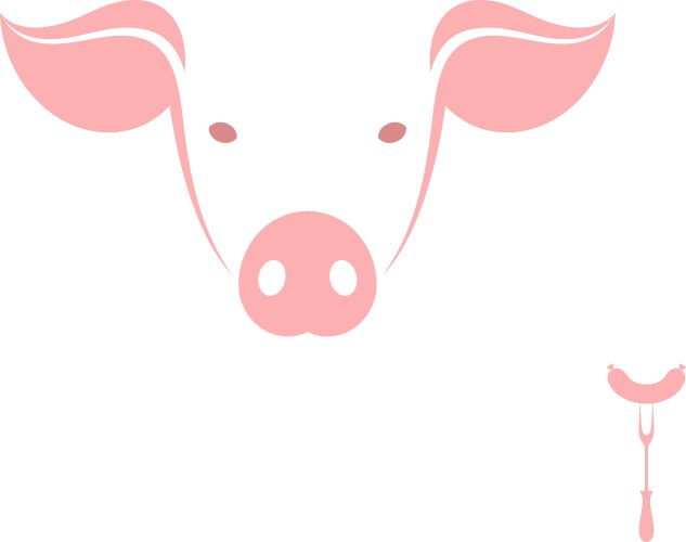 Pig animal farm isolated icon Royalty Free Vector Image