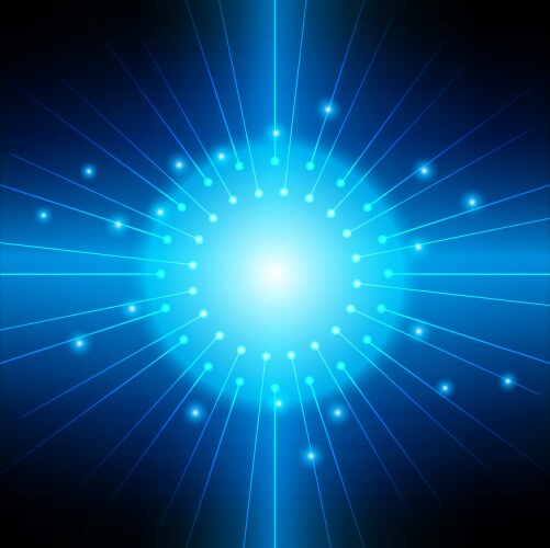 Abstract magic blue light background Royalty Free Vector