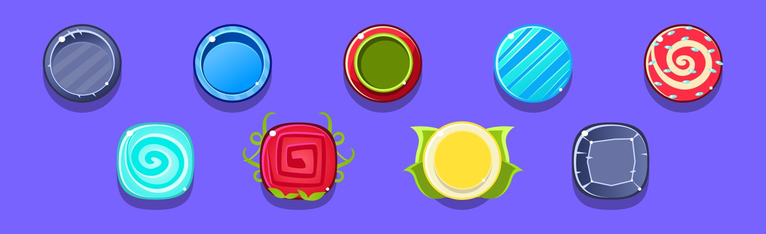 Game Button Assets Vector Images (over 3,400)