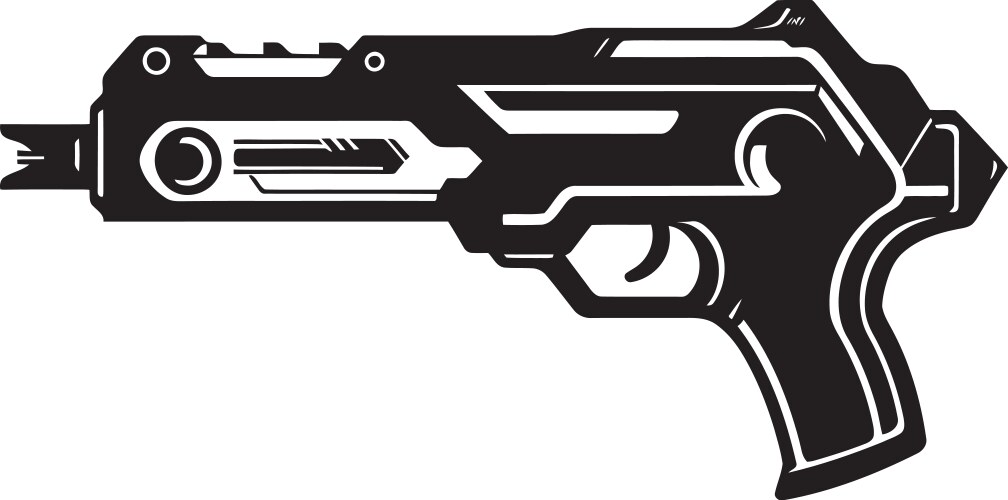 Plasma firearm futura iconic design laser bullet Vector Image