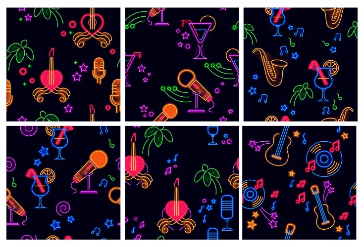Neon Karaoke Background Vector Images (over 860)