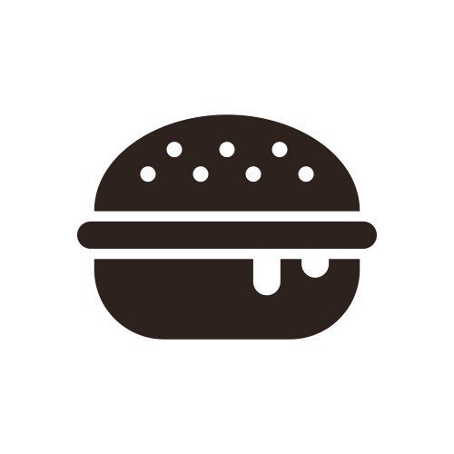 Fast food burger and drink icon Royalty Free Vector Image