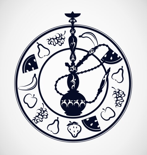 An arab man is smoking shisha Royalty Free Vector Image