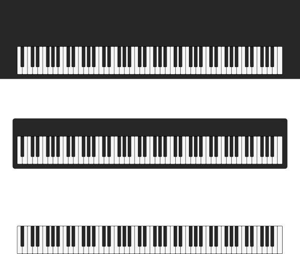 Piano keyboards set Royalty Free Vector Image - VectorStock