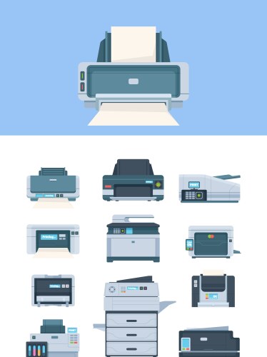 Professional office copier multifunction printer Vector Image