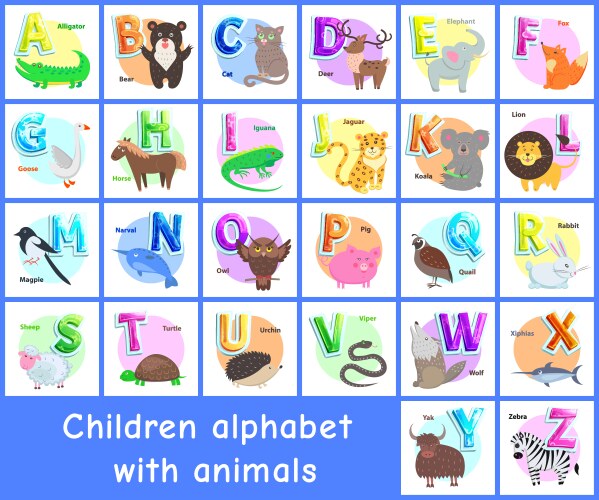 Cartoon pig is for p letter children zoo alphabet Vector Image