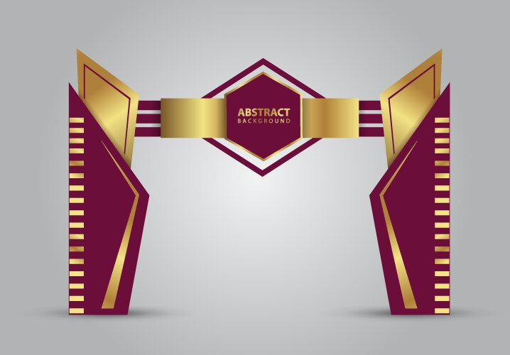 Exhibition stand gate entrance with for mock up Vector Image